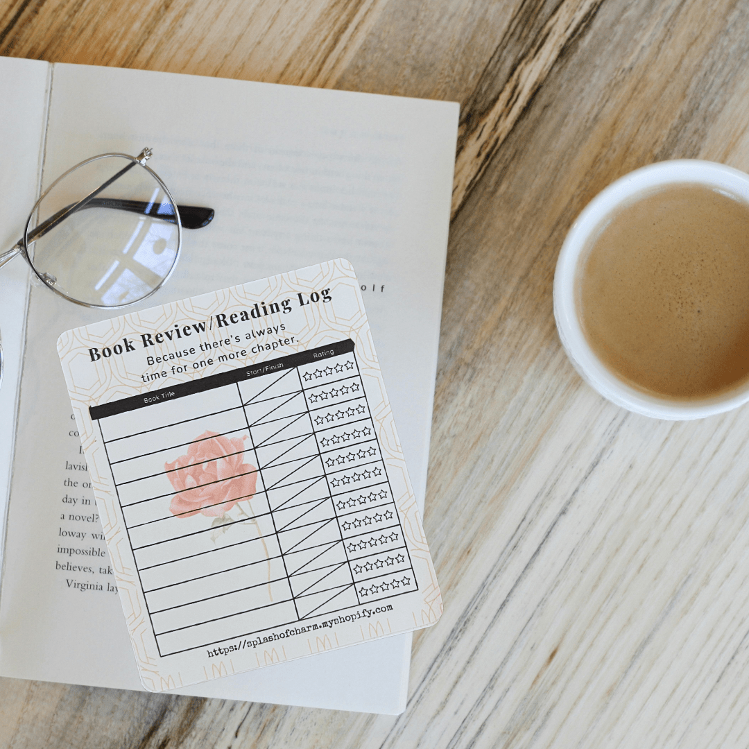 Mini Book Review / Reading Log – Planner Accessory – Splash of Charm