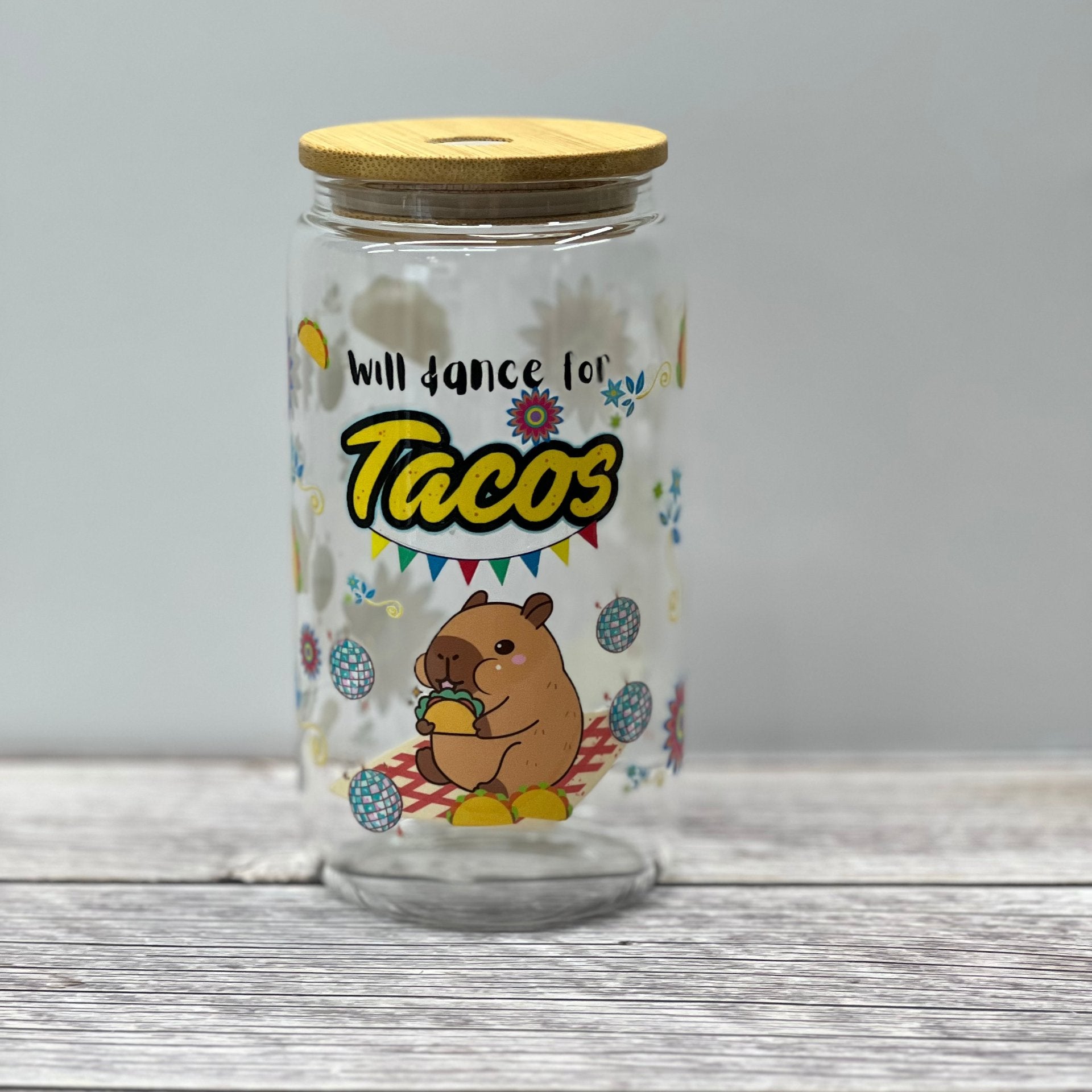 Taco the Capybara Beer Can Glass Tumbler – Splash of Charm